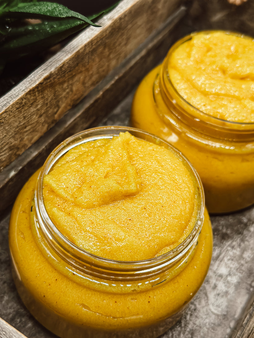 Kojic Acid + Turmeric Sugar Scrub – Mahaba